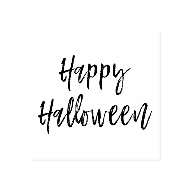 Happy Halloween Script Modern Stamp | Zazzle