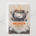 Happy Halloween Spooky Cauldron Party Invitation | Zazzle