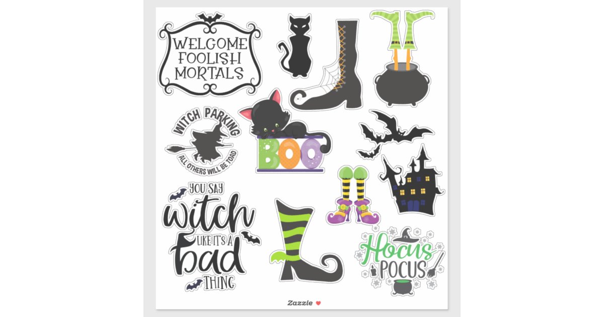 Happy Halloween Sticker Set | Zazzle