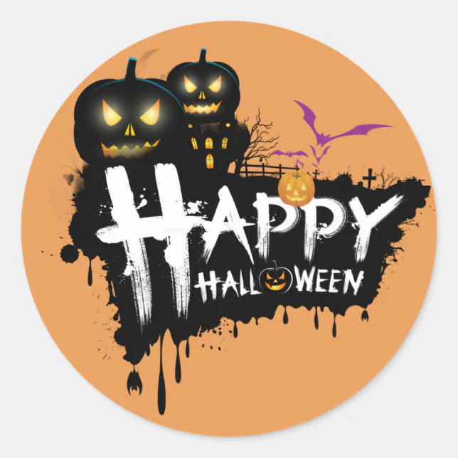 happy halloween stickers | Zazzle