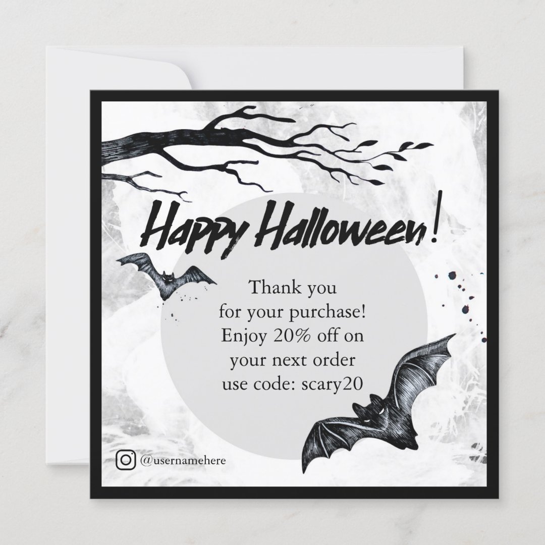 Happy Halloween thank you card | Zazzle
