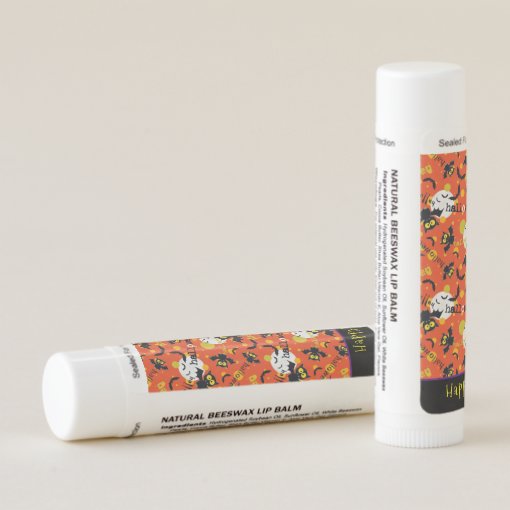 Happy Halloween Vampire Bat Lip Balm Party Favor | Zazzle