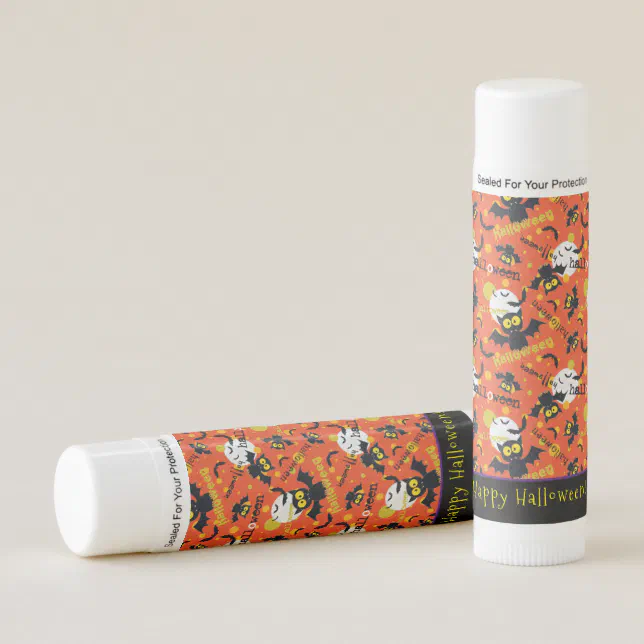 Happy Halloween Vampire Bat Lip Balm Party Favor | Zazzle