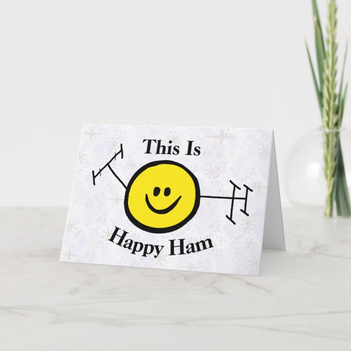 Happy Ham Funny Birthday Card | Zazzle.com