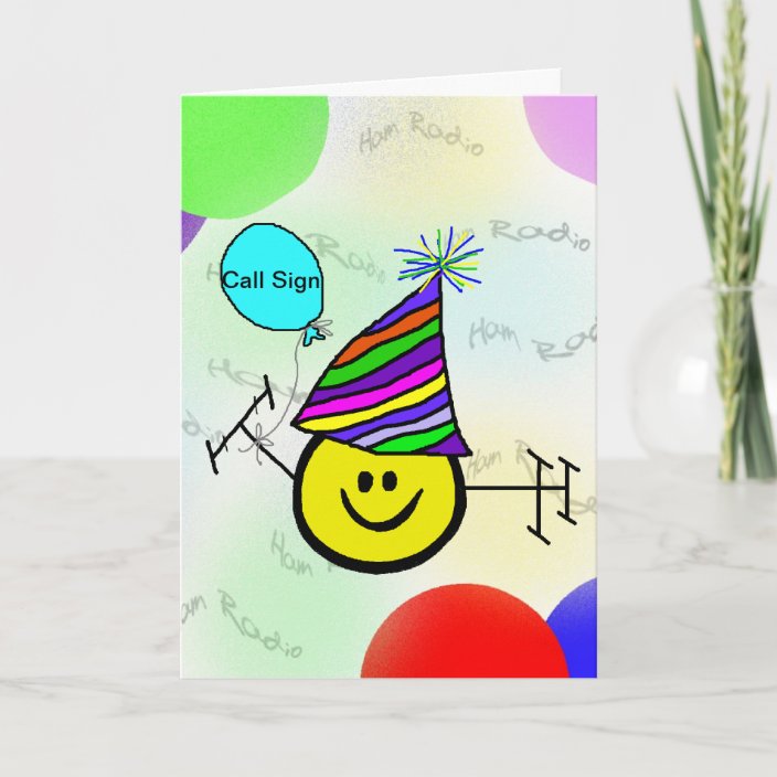 Happy Ham Ham Radio Birthday Card - Customize It! | Zazzle.com