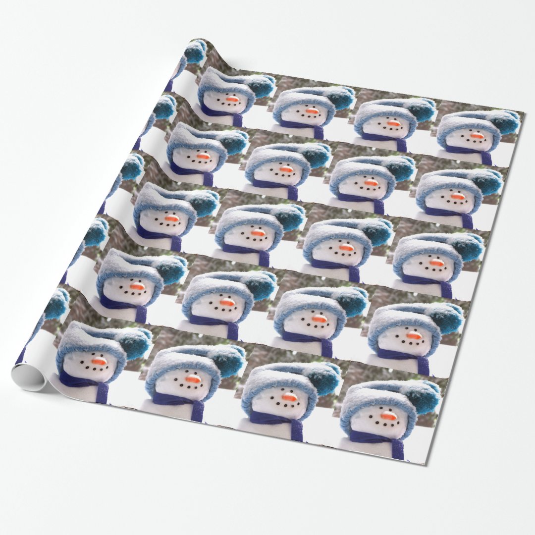 Happy Handmade Snowman Wrapping Paper | Zazzle