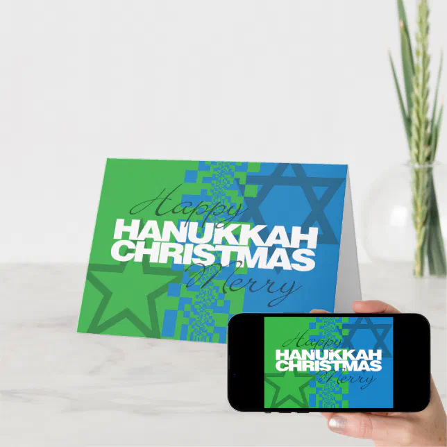 Happy Hanukkah Merry Christmas Card | Zazzle