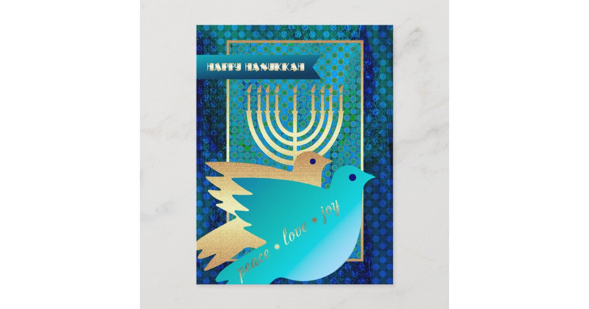 Happy Hanukkah. Personalized Hanukkah Postcards | Zazzle.com