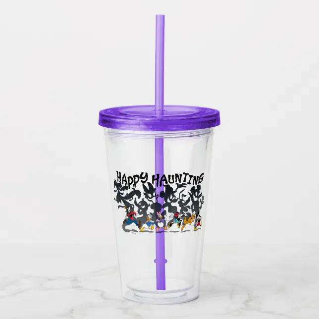 Happy Haunting from Mickey and Friends Acrylic Tumbler | Zazzle