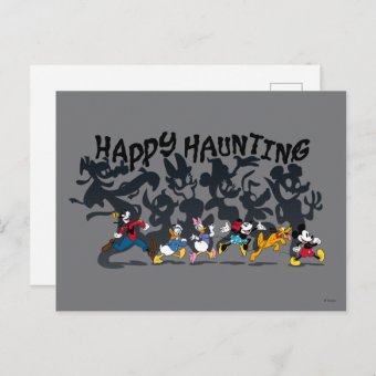 Happy Haunting from Mickey and Friends Postcard | Zazzle