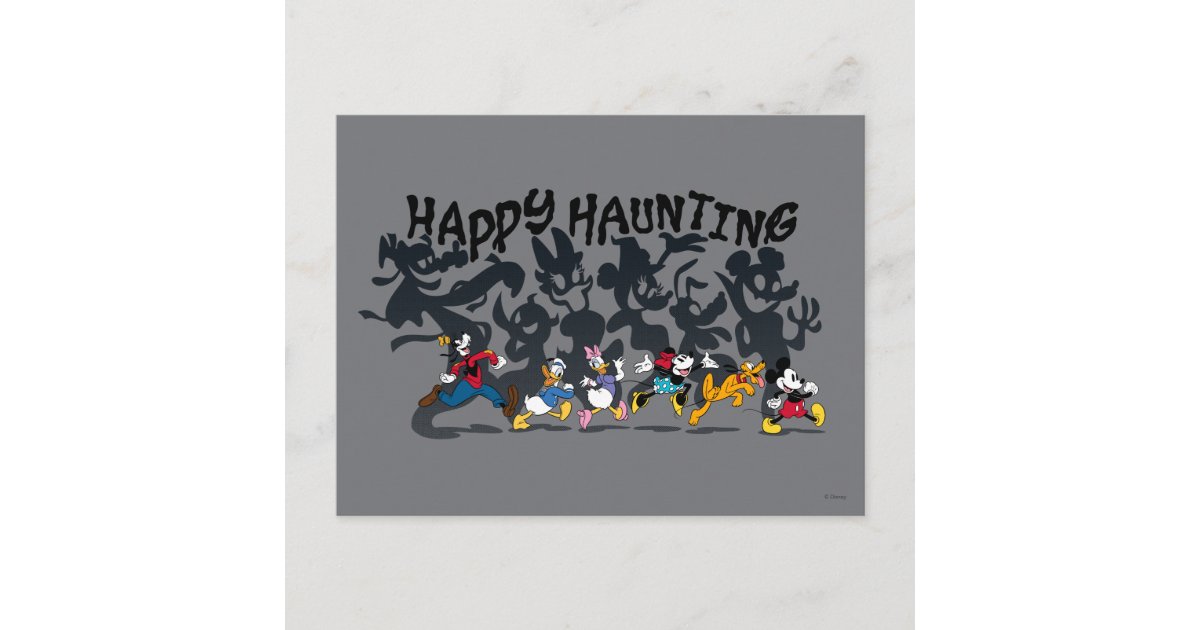 Happy Haunting from Mickey and Friends Postcard | Zazzle