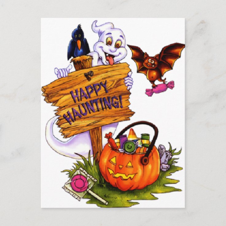Happy Haunting Postcard | Zazzle