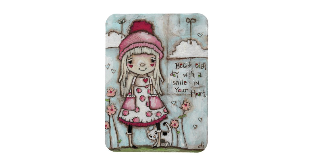 Happy Heart - Magnet 3x4" | Zazzle