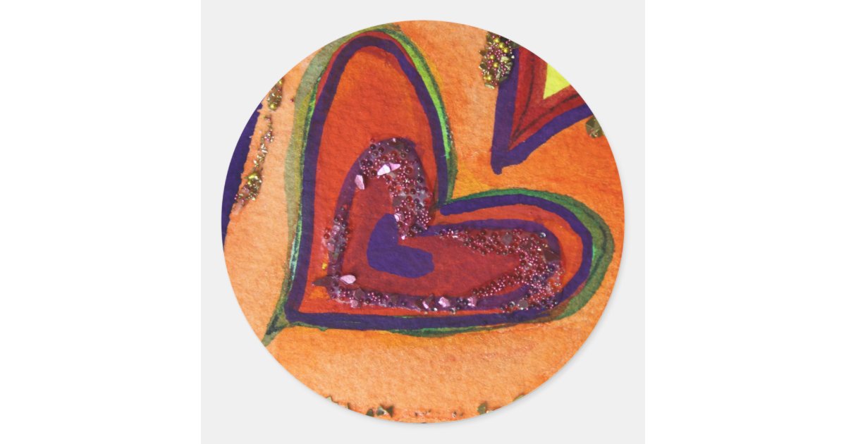 Happy Heart Sticker | Zazzle