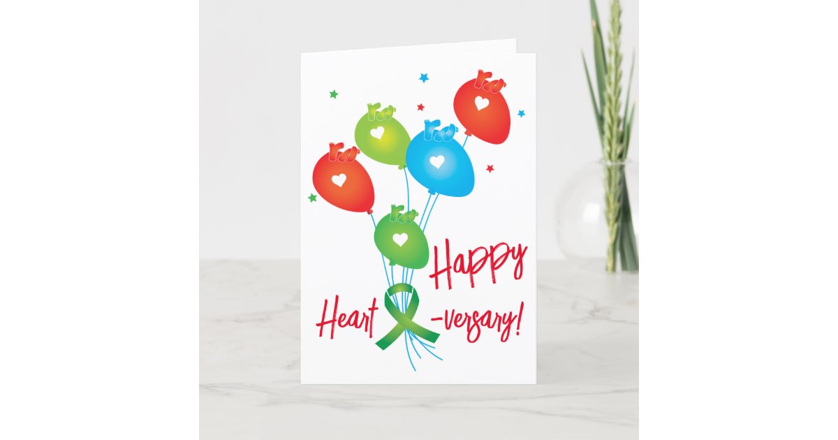 Happy Heart-versary Customizable Card | Zazzle