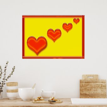 Happy hearts posters | Zazzle