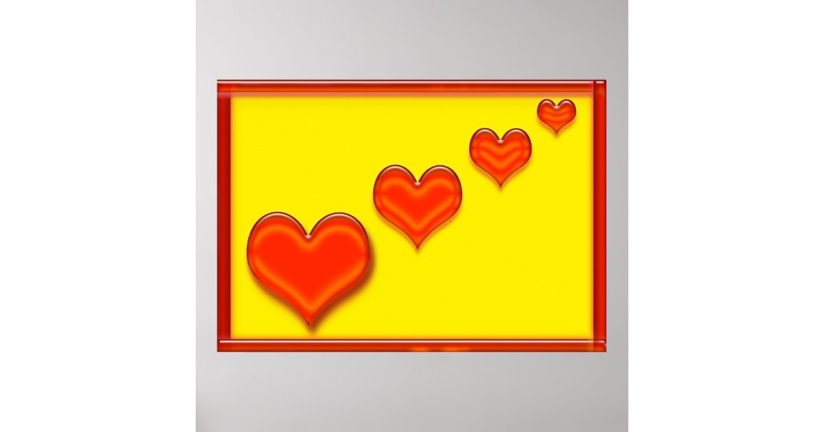 Happy hearts posters | Zazzle