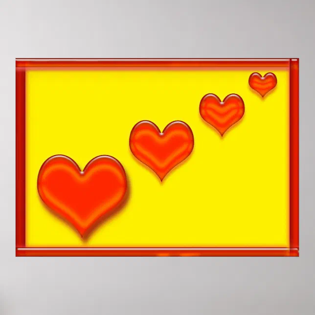 Happy hearts posters | Zazzle