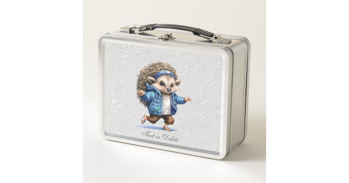 Happy Hedgehog Metal Lunch Box | Zazzle