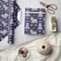 Happy Hippos and Flowers Wrapping Paper | Zazzle