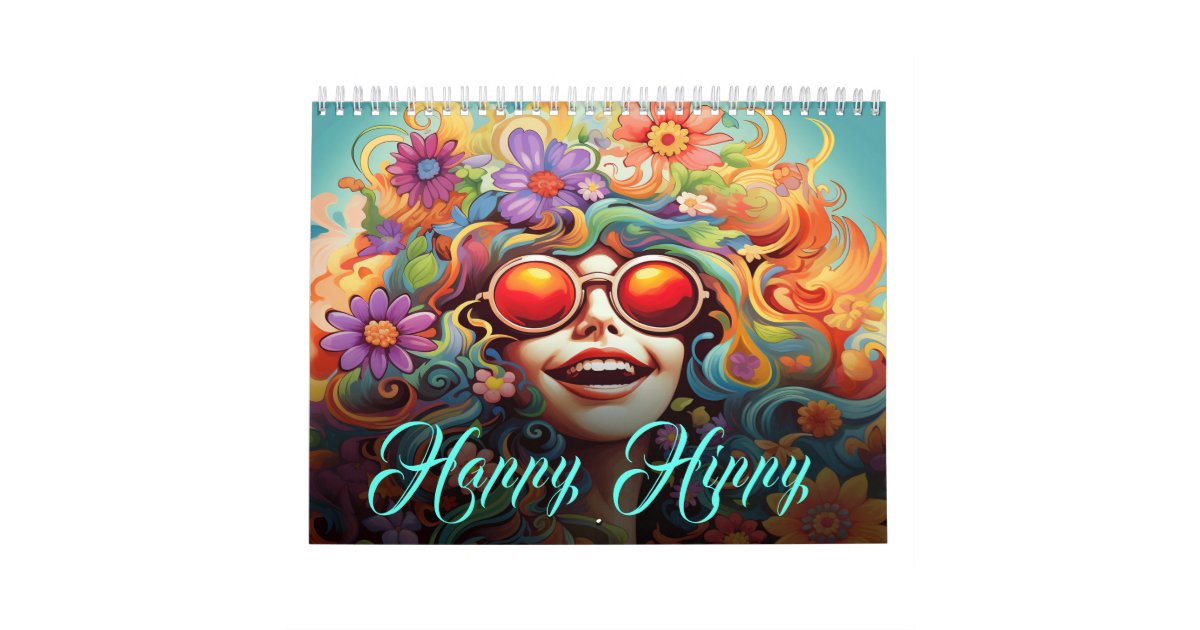 Happy Hippy Calendar | Zazzle