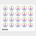 Happy Hippy Color Peace Sign Sticker | Zazzle