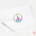 Happy Hippy Color Peace Sign Sticker | Zazzle