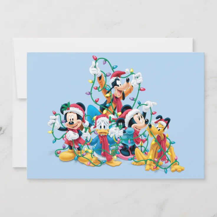Happy Holiday | Mickey & Friends Card | Zazzle