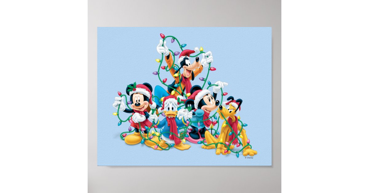 Happy Holiday | Mickey & Friends Poster | Zazzle