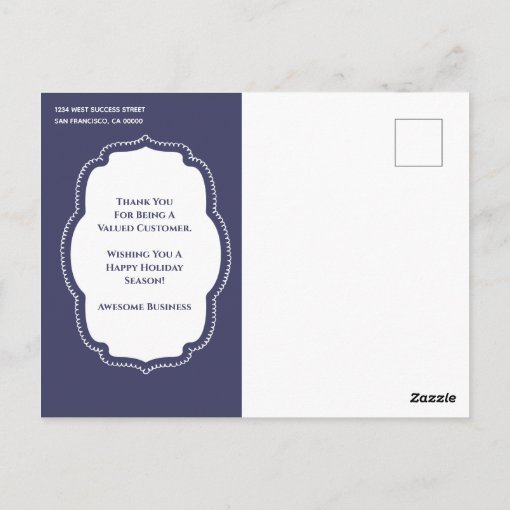 Happy Holidays Business Customer Appreciation Postcard | Zazzle