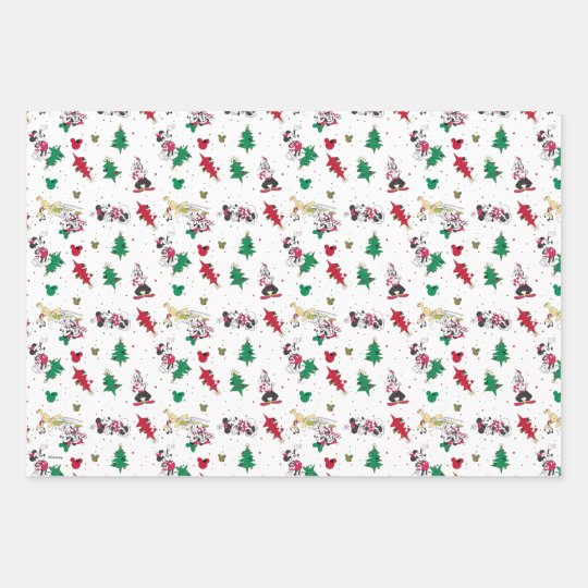 Happy Holidays | Christmas Mickey Mouse & Friends Wrapping Paper Sheets ...
