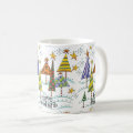 Happy Holidays Christmas Mug With Trees | Zazzle