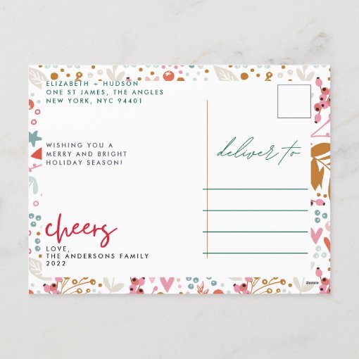 Happy Holidays Christmas Photo Holiday Postcard | Zazzle