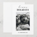 Happy Holidays | Clean Minimalist Christmas Photo Holiday Card | Zazzle