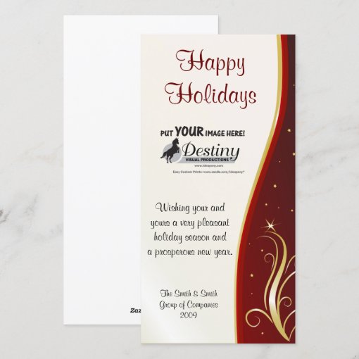 Happy Holidays Company Logo Card | Zazzle