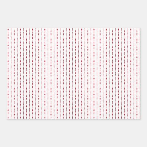 Happy Holidays cute dot stripes red white Wrapping Paper Sheets | Zazzle