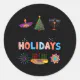 Happy Holidays Diwali Kwanzaa Hanukkah Christmas Classic Round Sticker ...