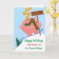 Happy Holidays for Financial Advisor Piggy Bank Card | Zazzle