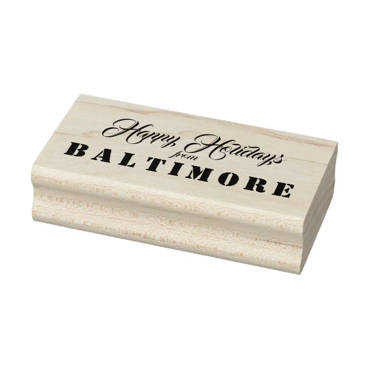 Happy Holidays from Baltimore Rubber Stamp | Zazzle