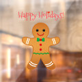 Happy Holidays - Gingerbread Man Window Cling | Zazzle