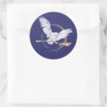 Happy Holidays Hedwig Delivery Classic Round Sticker | Zazzle