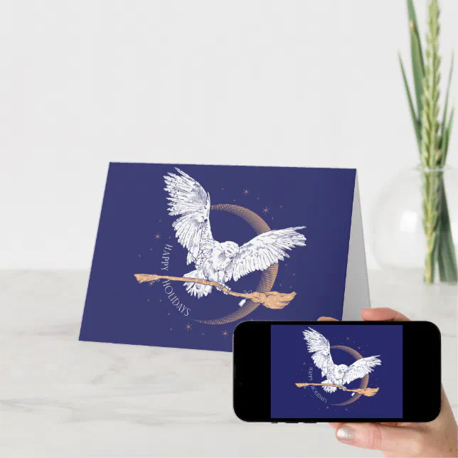 Happy Holidays Hedwig Delivery Holiday Card | Zazzle