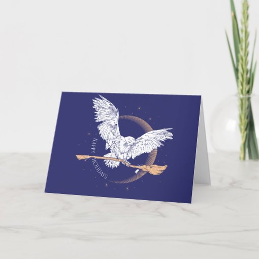 Happy Holidays Hedwig Delivery Holiday Card | Zazzle