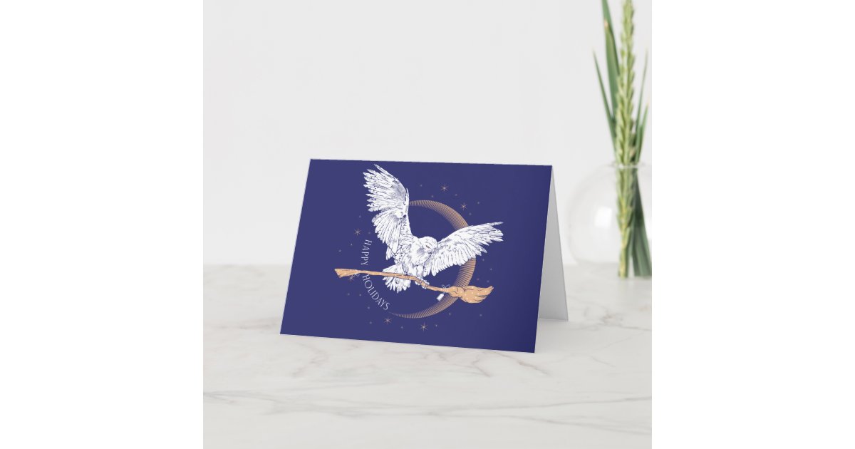 Happy Holidays Hedwig Delivery Holiday Card | Zazzle