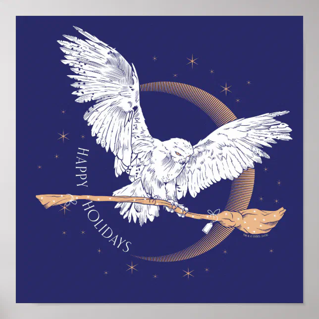 Happy Holidays Hedwig Delivery Poster | Zazzle