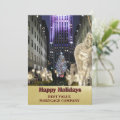 Happy Holidays Iconic Rockefeller Plaza Business Holiday Card | Zazzle