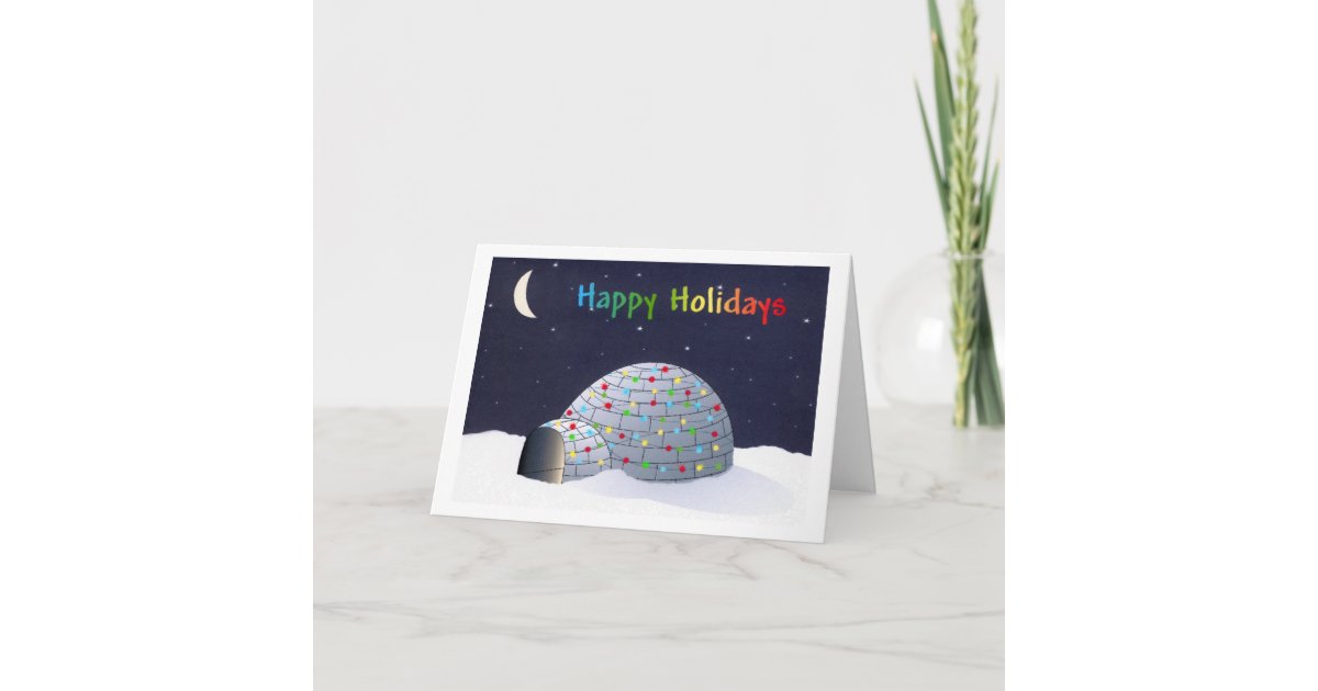 Happy Holidays-igloo Holiday Card | Zazzle