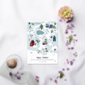 Happy Holidays map story telling illustrations Foil Holiday Card | Zazzle
