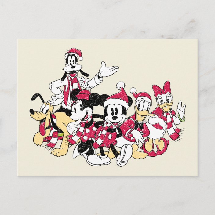 Happy Holidays | Mickey & Friends Christmas Cheer Holiday Postcard ...