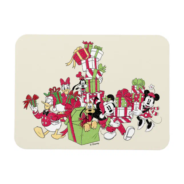 Happy Holidays | Mickey & Friends Christmas Gifts Magnet | Zazzle